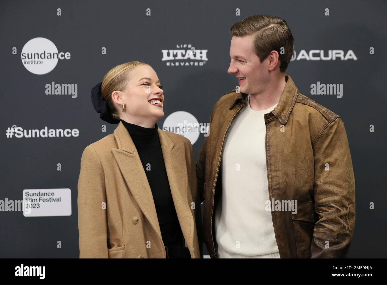 Actors Jane Levy, left, and Will Pullen, right, pose at the "A Little ...
