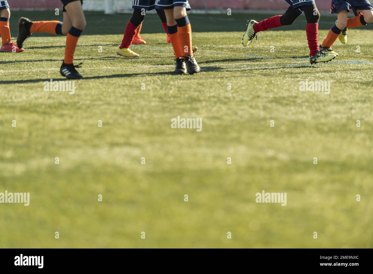 youth football match image half lower body. concept sport Stock Photo ...