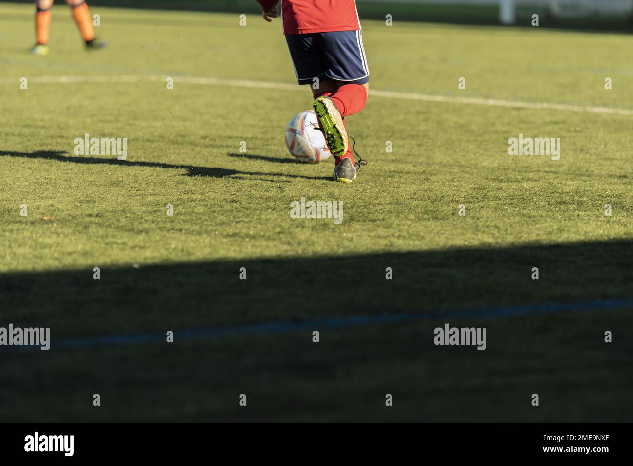 youth football match image half lower body. concept sport Stock Photo ...
