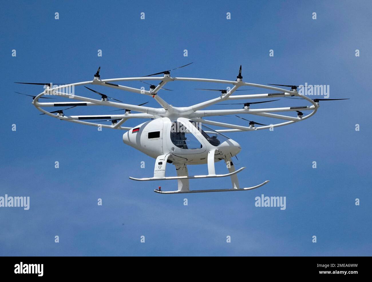 A urban air taxi prototype of a 2 seats, 18 rotors electric aircraft by ...
