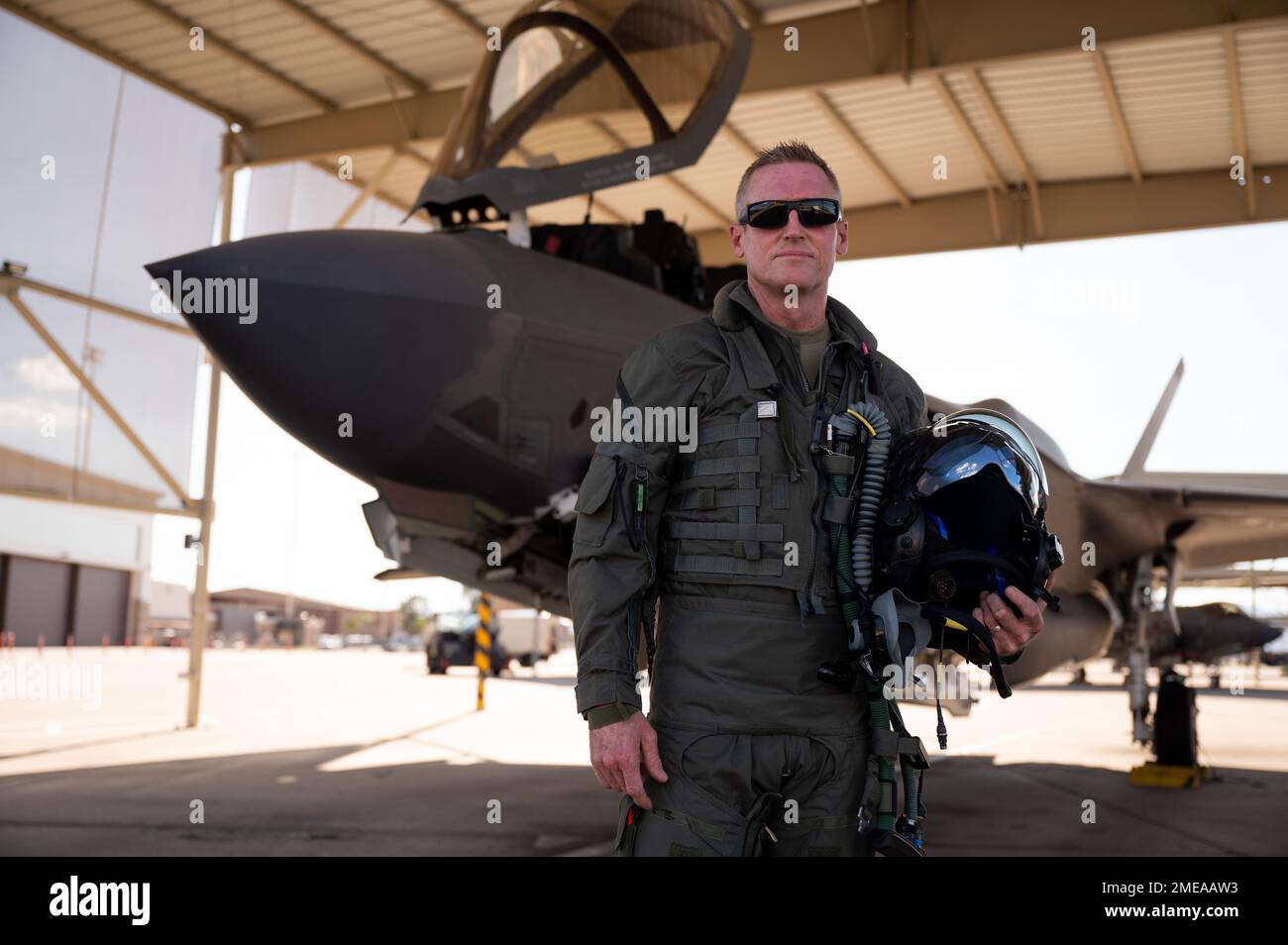 U.S. Air Force Brig. Gen. Jason Rueschhoff, 56th Fighter Wing commander ...