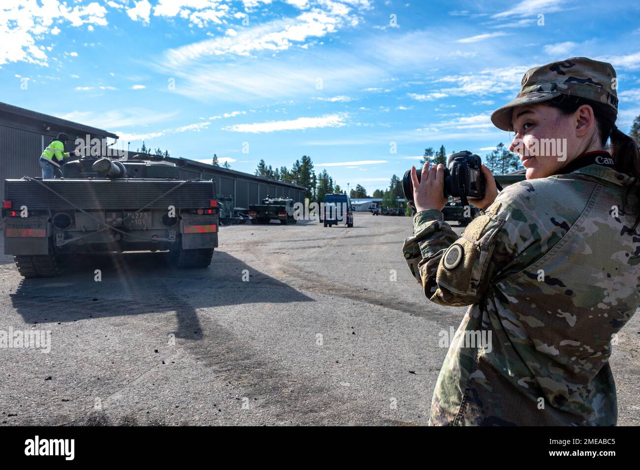 U.S. Army Spc. Elizabeth MacPherson, a public affairs mass ...