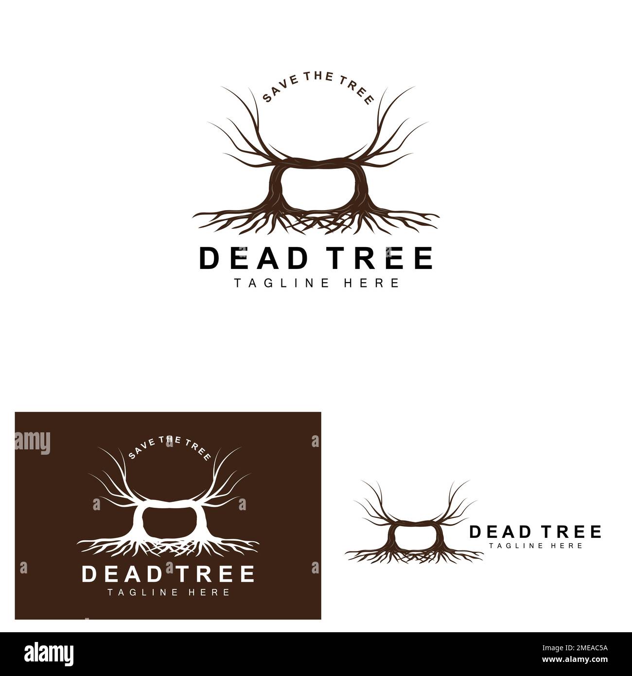 Tree Logo Design, Dead Tree Illustration, Wild Tree Cutting, Global ...