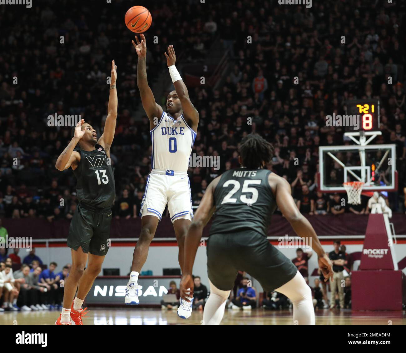 Blacksburg, Virginia, USA. 23rd Jan, 2023. Duke Blue Devils forward ...