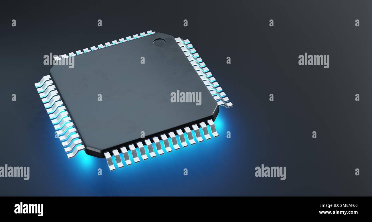 3d render of microchip or semiconductor chip with countries flag for ...