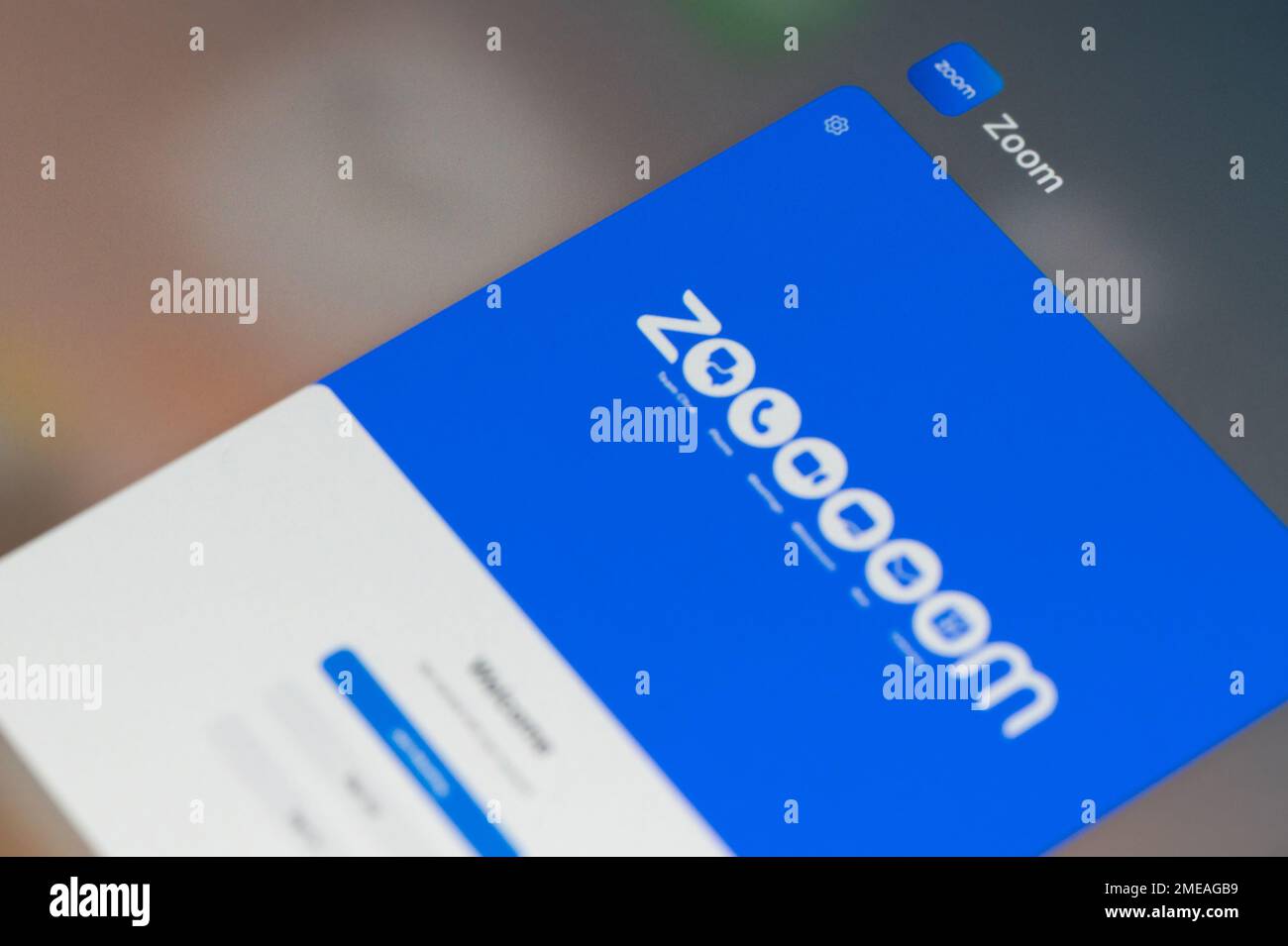 New york, USA - January 23, 2022: Zoom meeting application for mobile ...