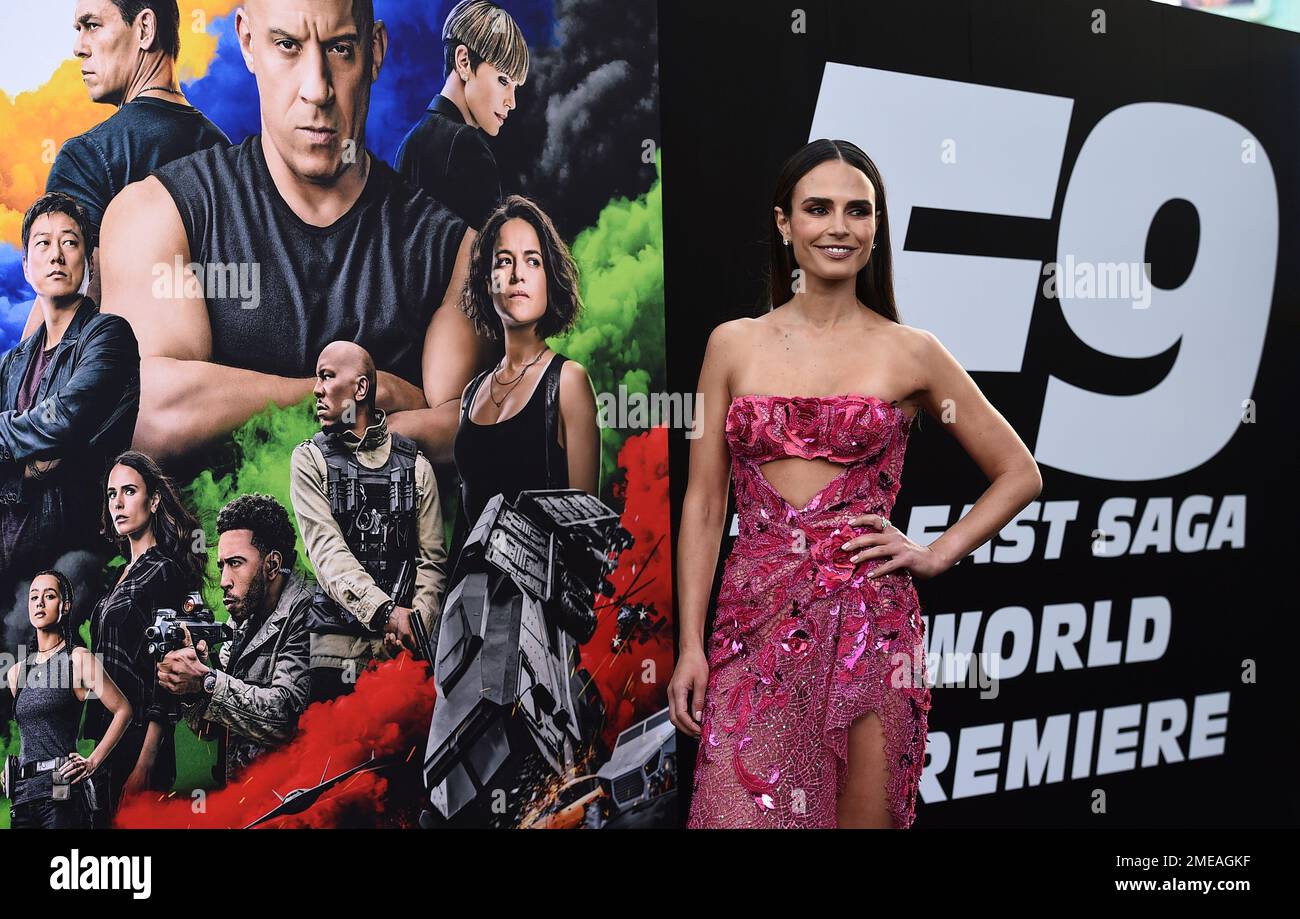Jordana Brewster arrives at the Los Angeles premiere of "F9: Fast ...