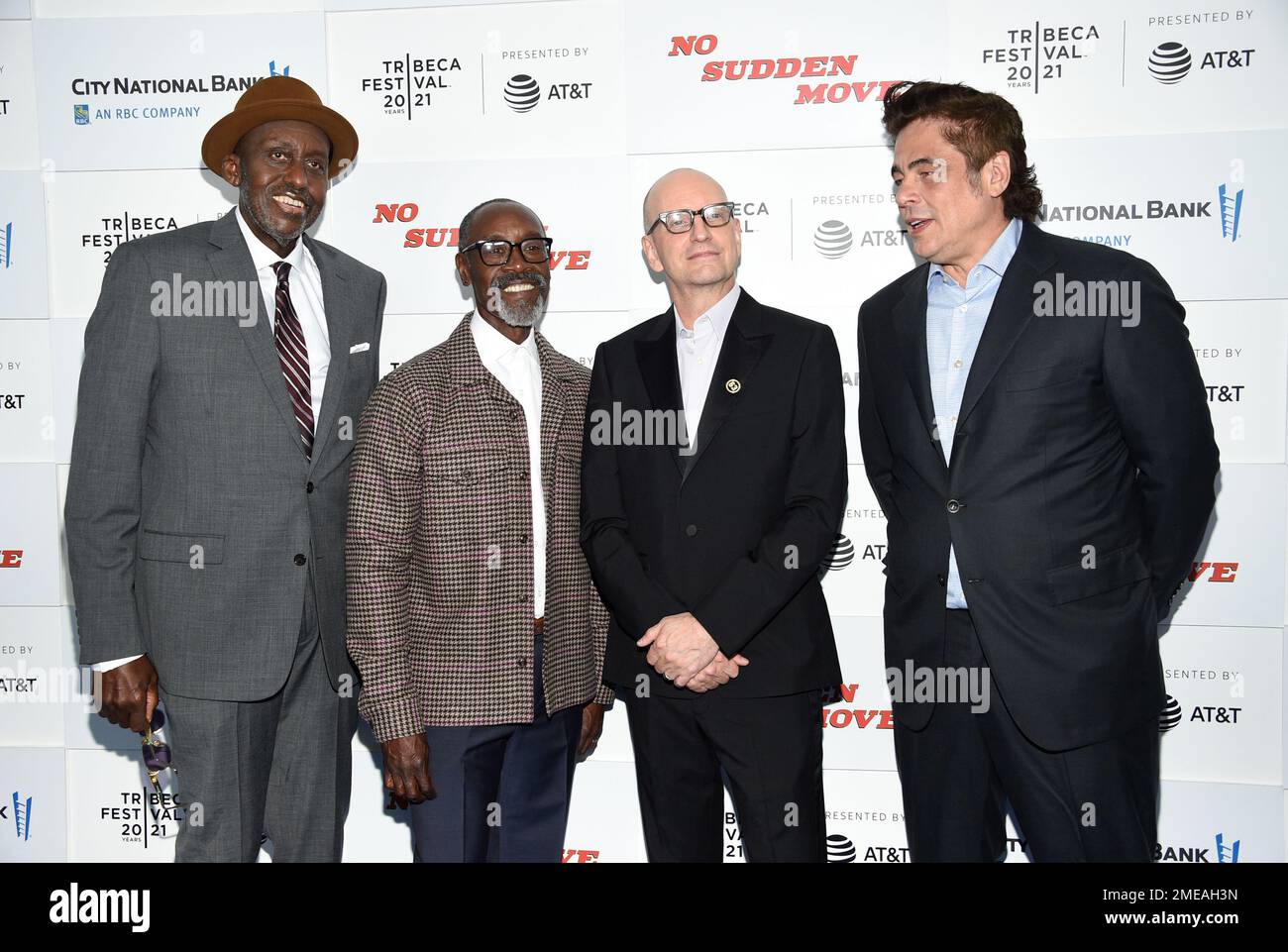 Actor Bill Duke, left, actor Don Cheadle, director Steven Soderbergh ...