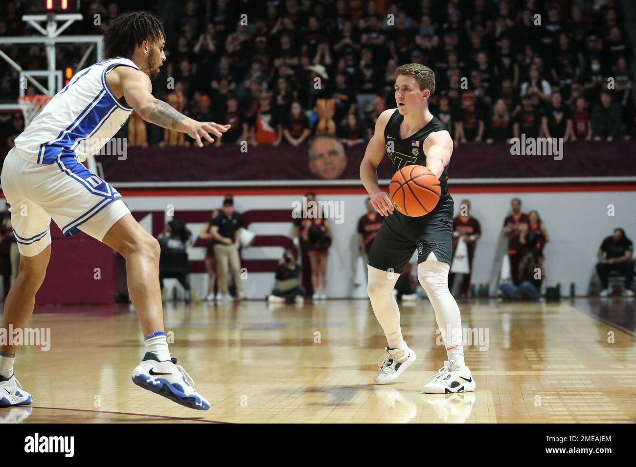 Blacksburg, Virginia, USA. 23rd Jan, 2023. Virginia Tech Hokies guard ...
