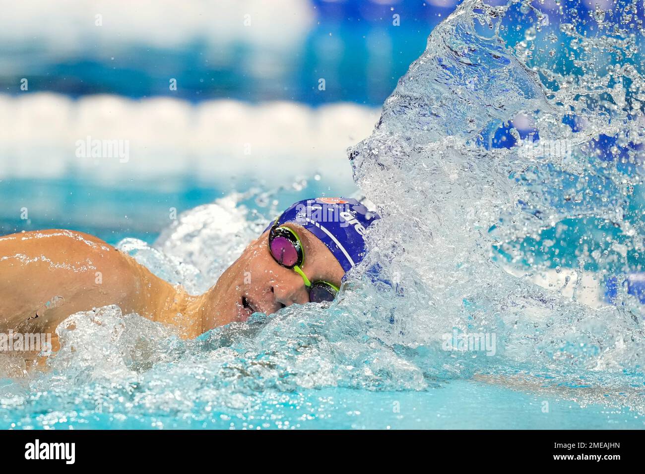 Bobby Finke competes in the men's 800-meter freestyle final during wave ...