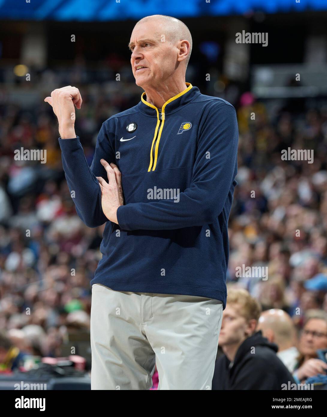 Indiana Pacers head coach Rick Carlisle () in the first half of an NBA ...