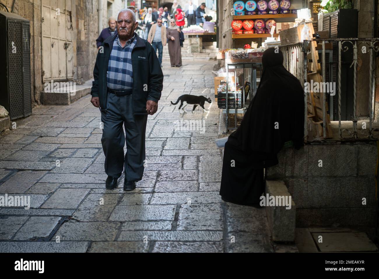 Street scene in the old Jerusalem, Israel, Asia Stock Photo - Alamy