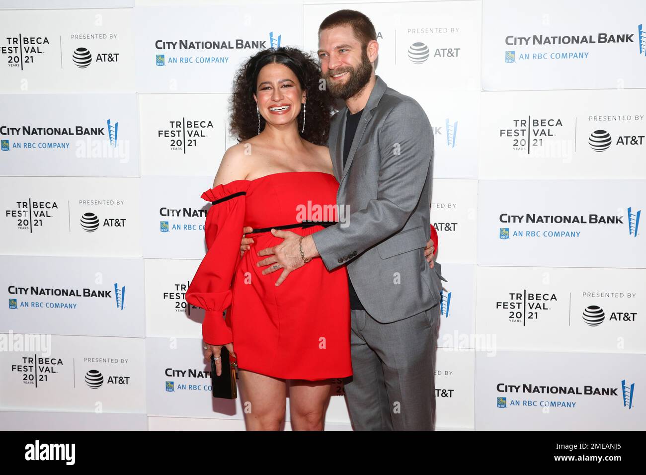 Actress Ilana Glazer, left, and husband David Rooklin, right, attend ...