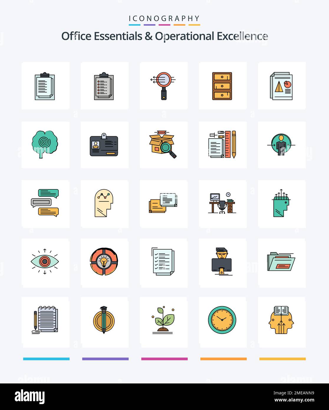 Creative Office Essentials And Operational Exellence 25 Line FIlled ...