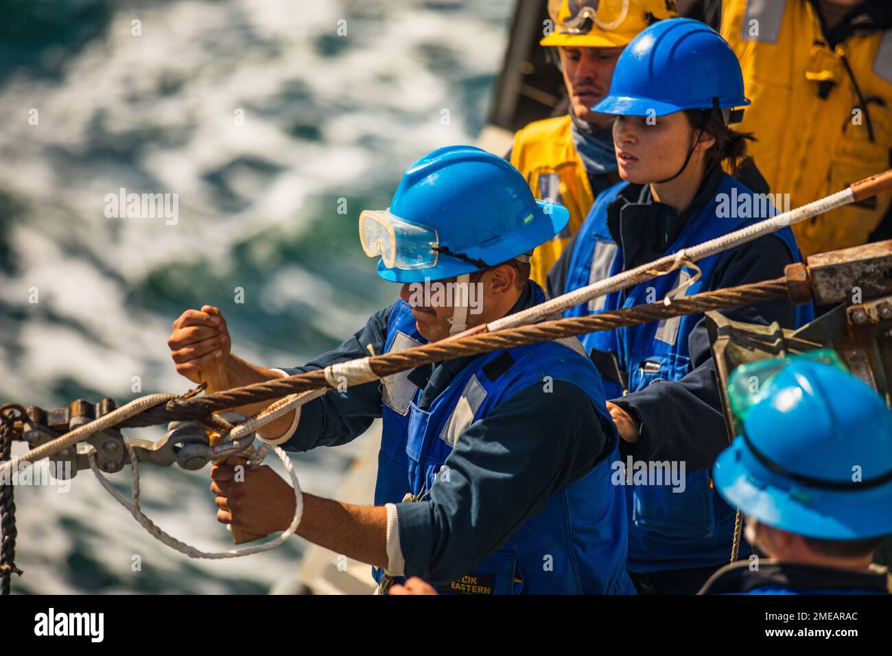 220815-N-GF955-1132 ATLANTIC OCEAN (Aug. 15, 2022) Seaman Malek Kassak ...