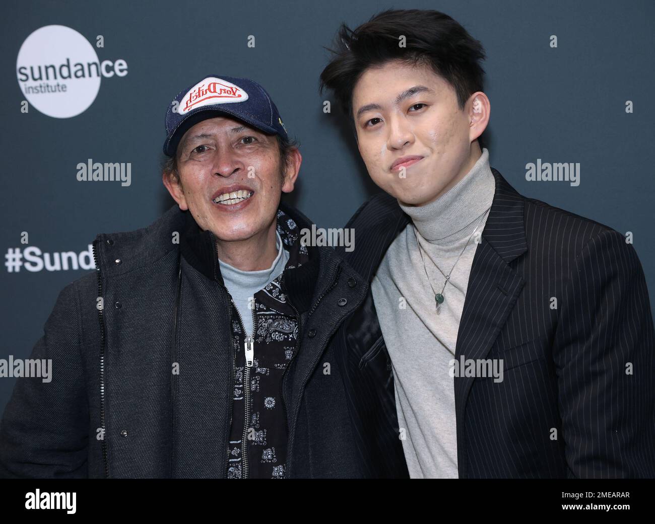 Yayu A.W. Unru and Brian "Rich Brian" Imanuel Soewarno arriving to the ...