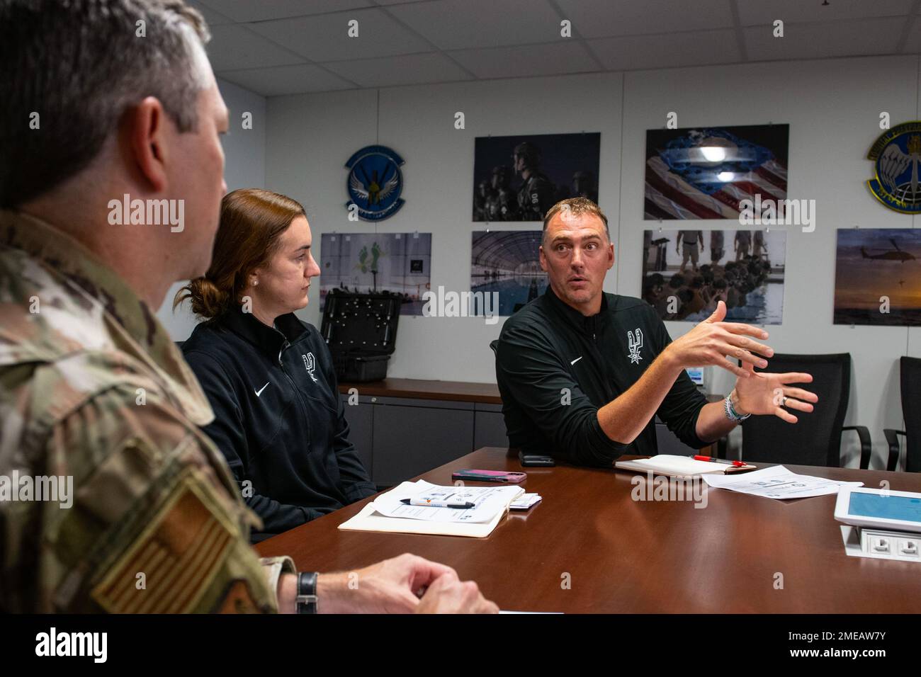 Phil Cullen, right, San Antonio Spurs director of basketball strategy ...