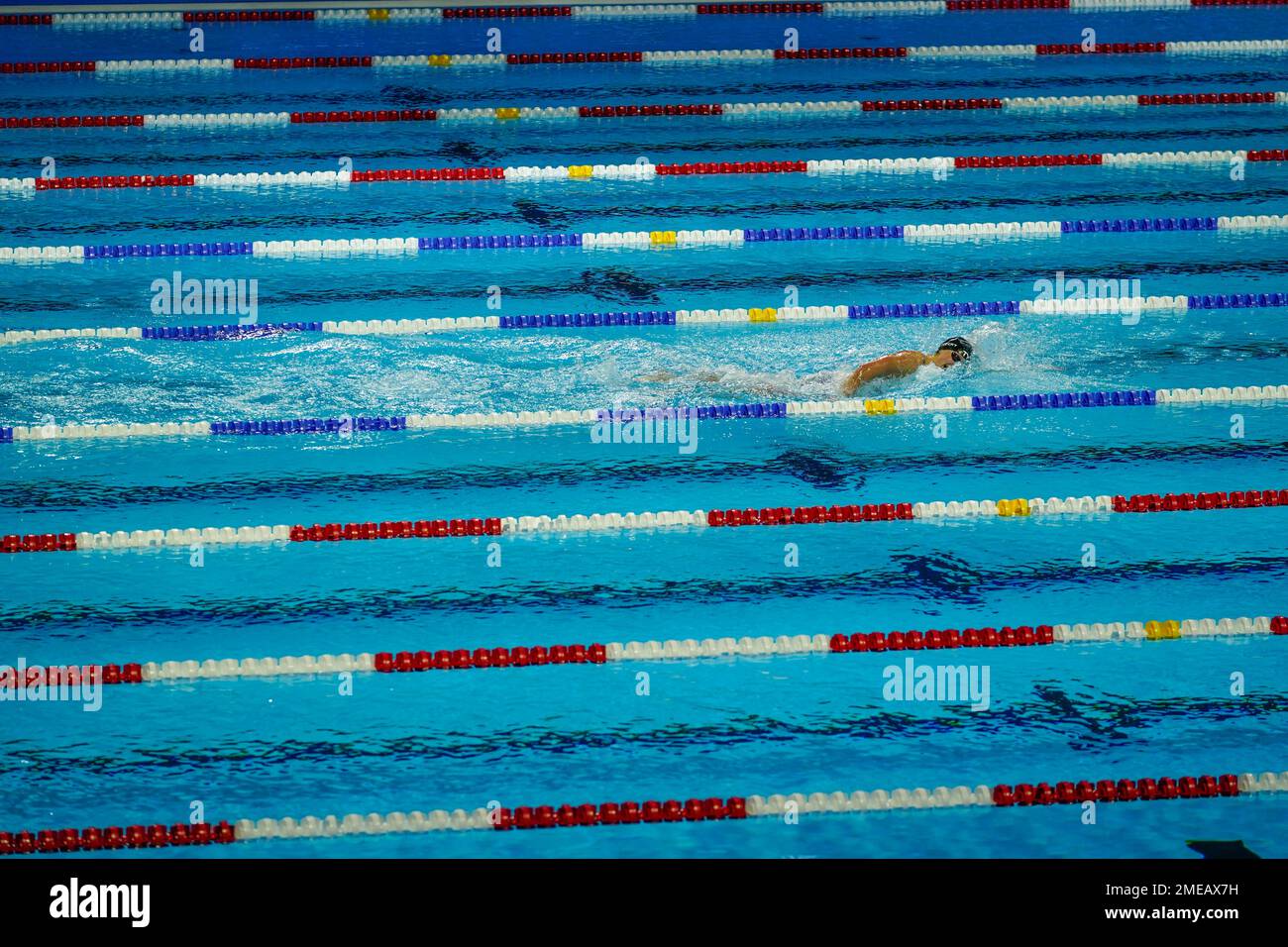 Katie Ledecky participates in the women's 1500 freestyle during wave 2 ...