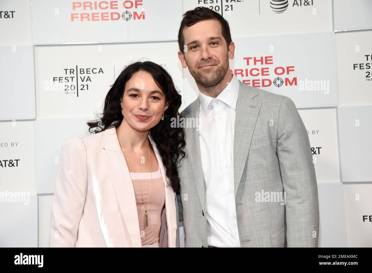 Producers Elena Gaby, left, and Aidan Tumas pose together at "The Price ...