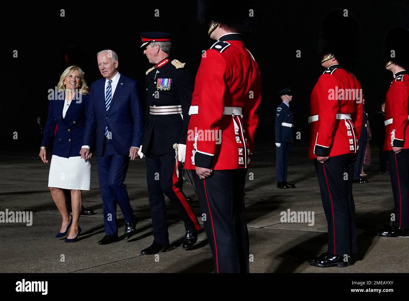 FILE - In this June 9, 2021, file photo President Joe Biden and Jill ...
