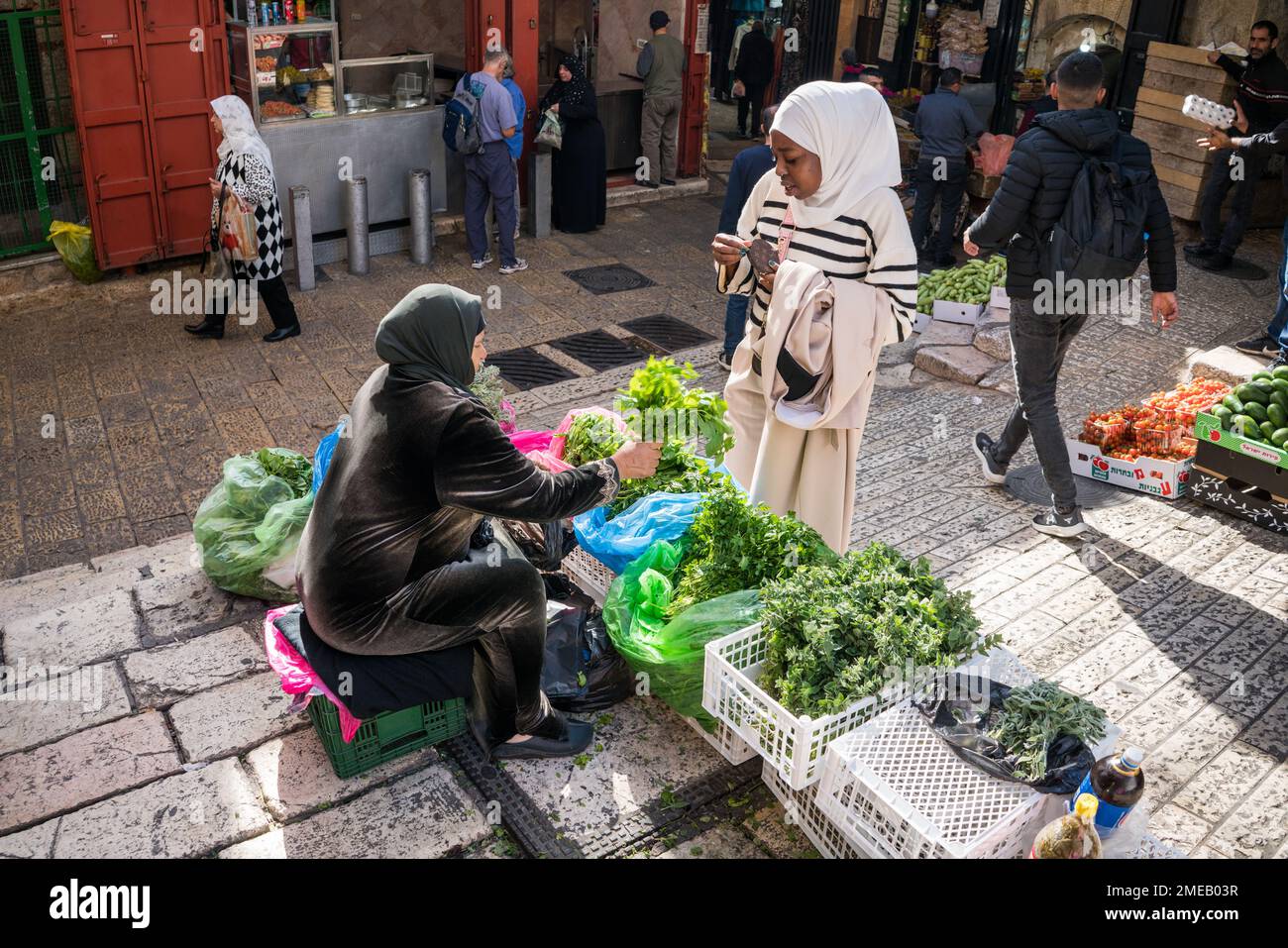 Street scene in the old Jerusalem, Israel, Asia Stock Photo - Alamy