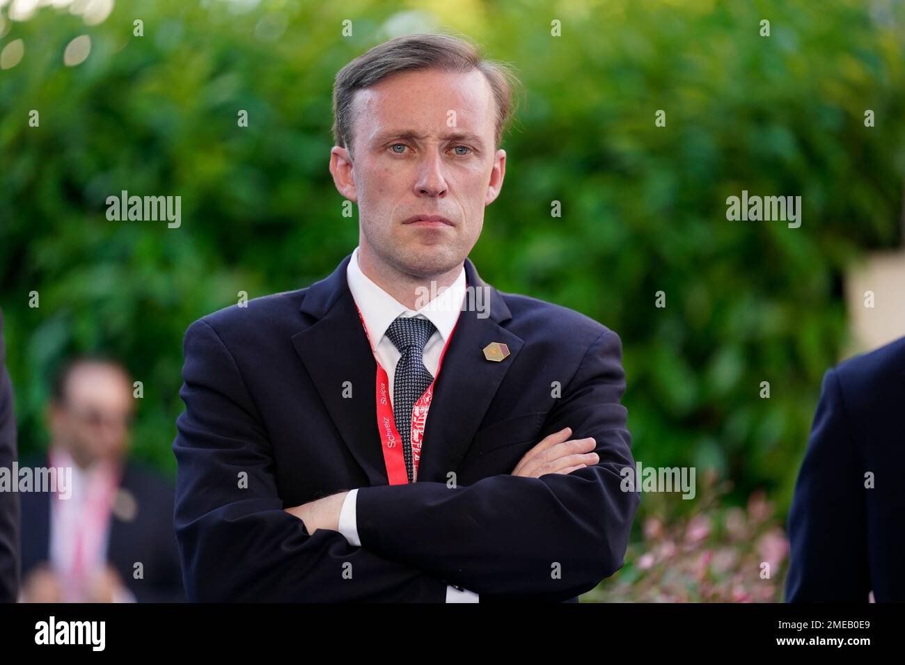 National security adviser Jake Sullivan, listens to President Joe Biden ...