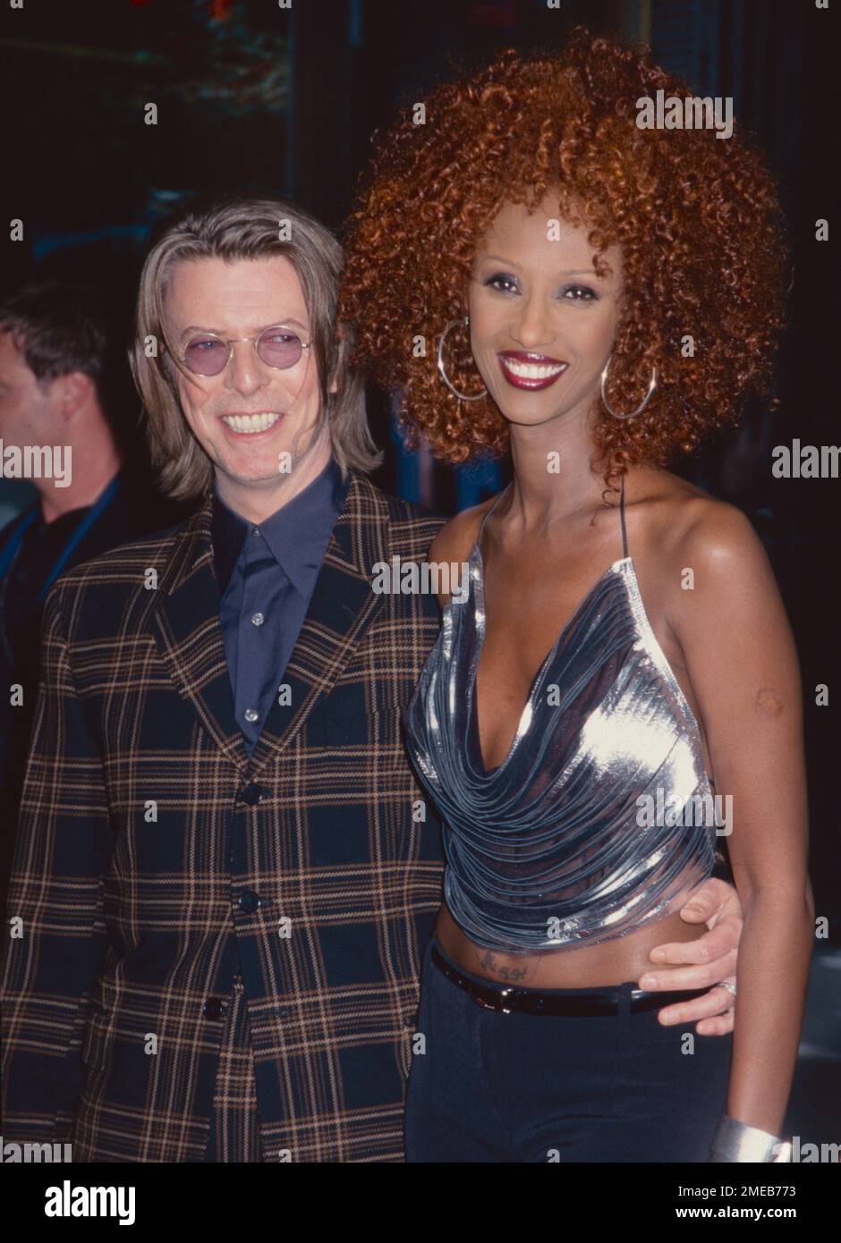 David Bowie and Iman attend the 25th Anniversary of "Saturday Night ...