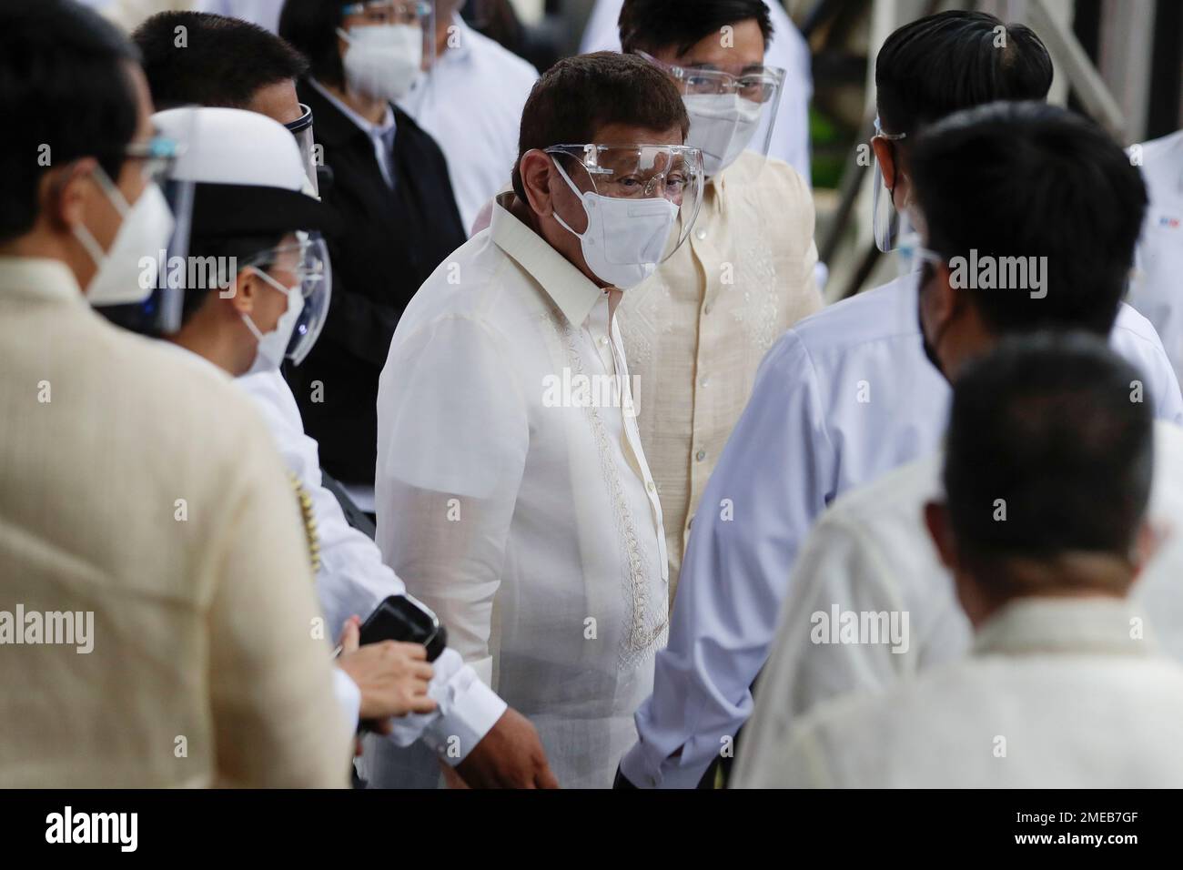In this June 12, 2021, photo, Philippine President Rodrigo Duterte ...