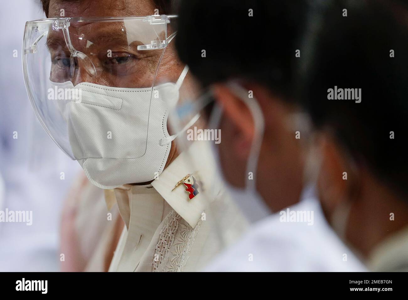 In this June 12, 2021, photo, Philippine President Rodrigo Duterte ...