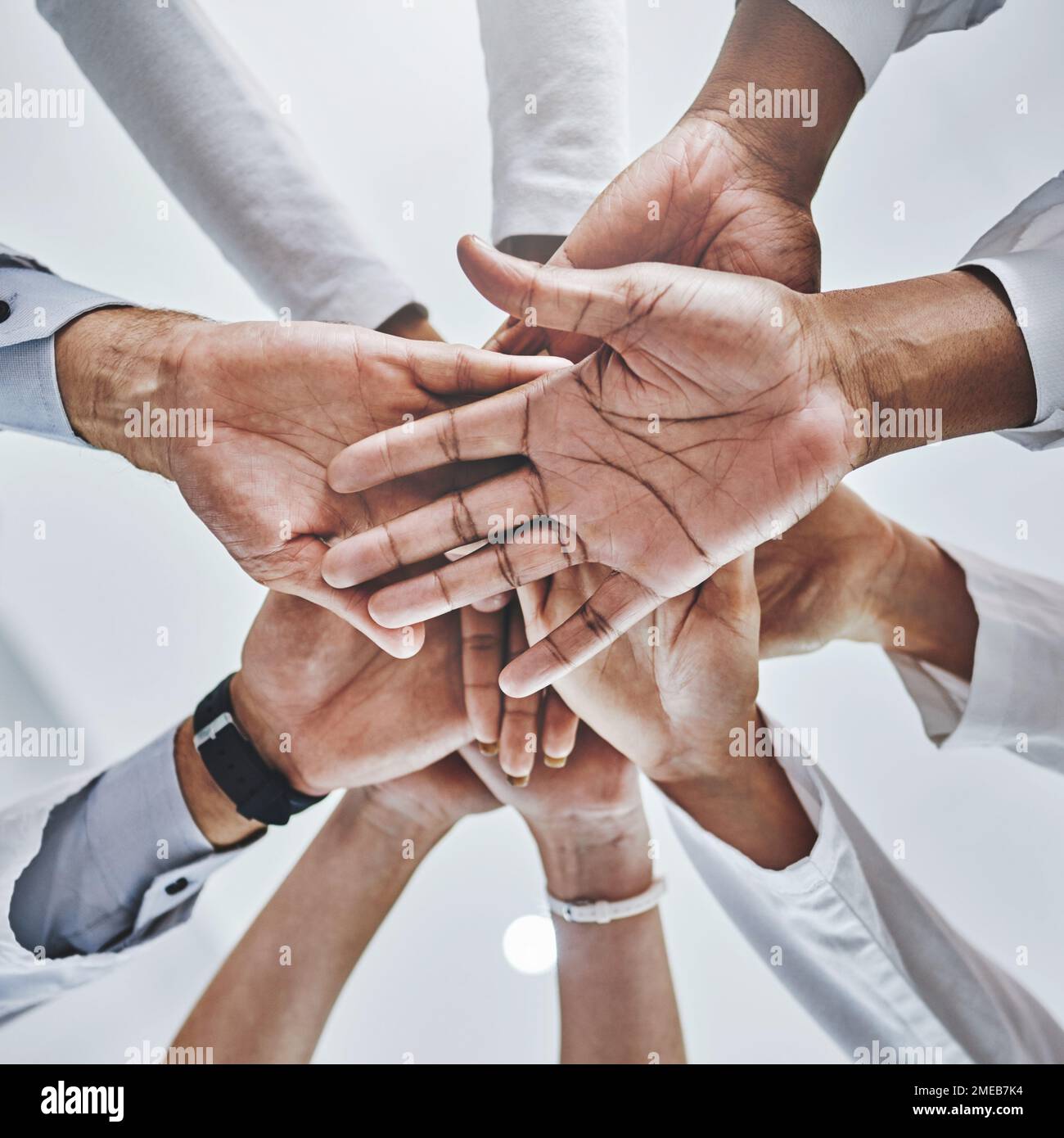 Leave your health in expert hands. Low angle shot of a diverse team of ...