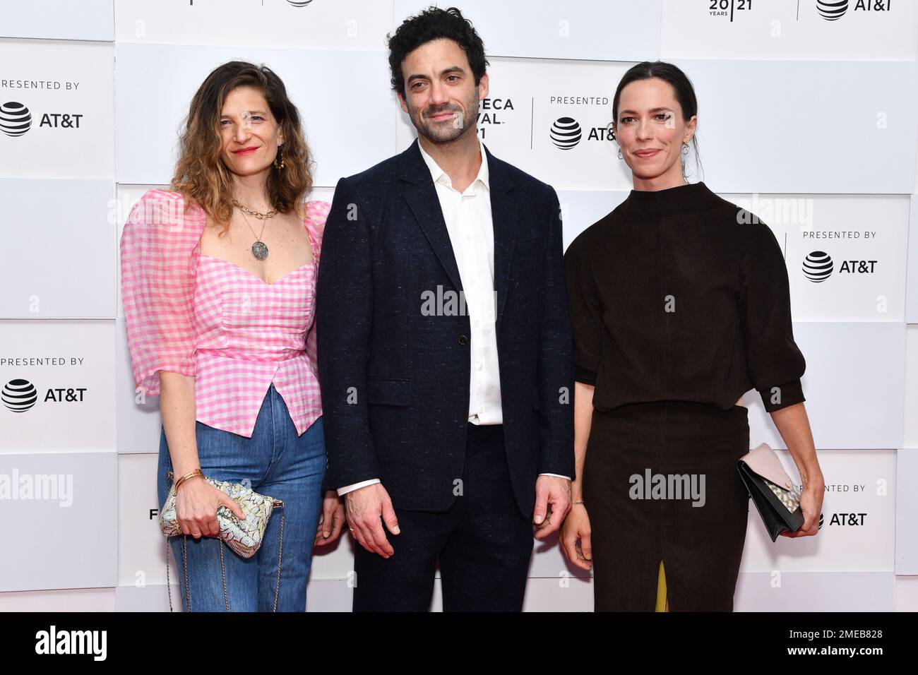Maya Singer, Morgan Spector and Rebecca Hall attend the premiere of ...