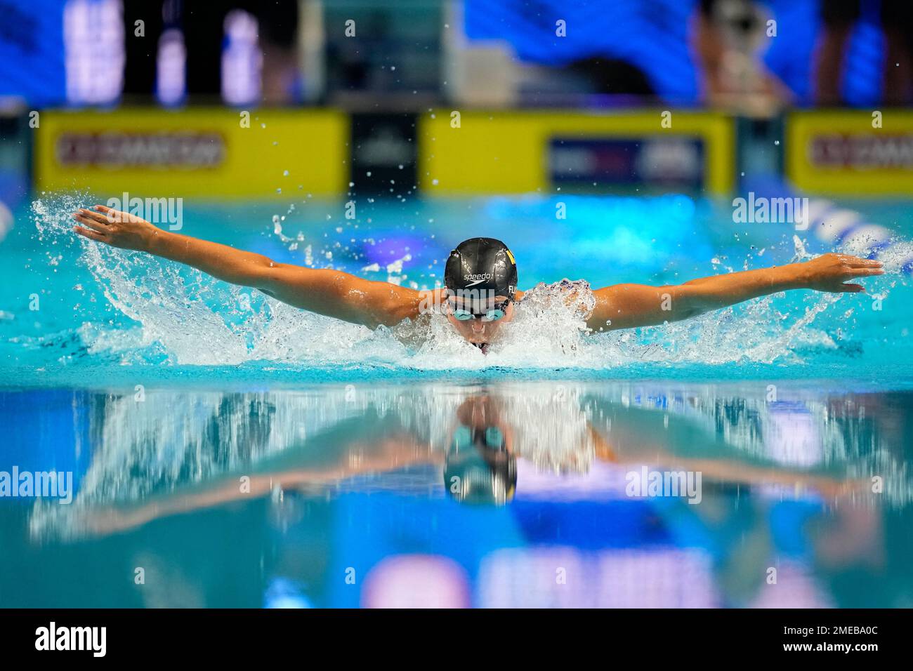 Hali Flickinger competes in the women's 400-meter individual medley ...