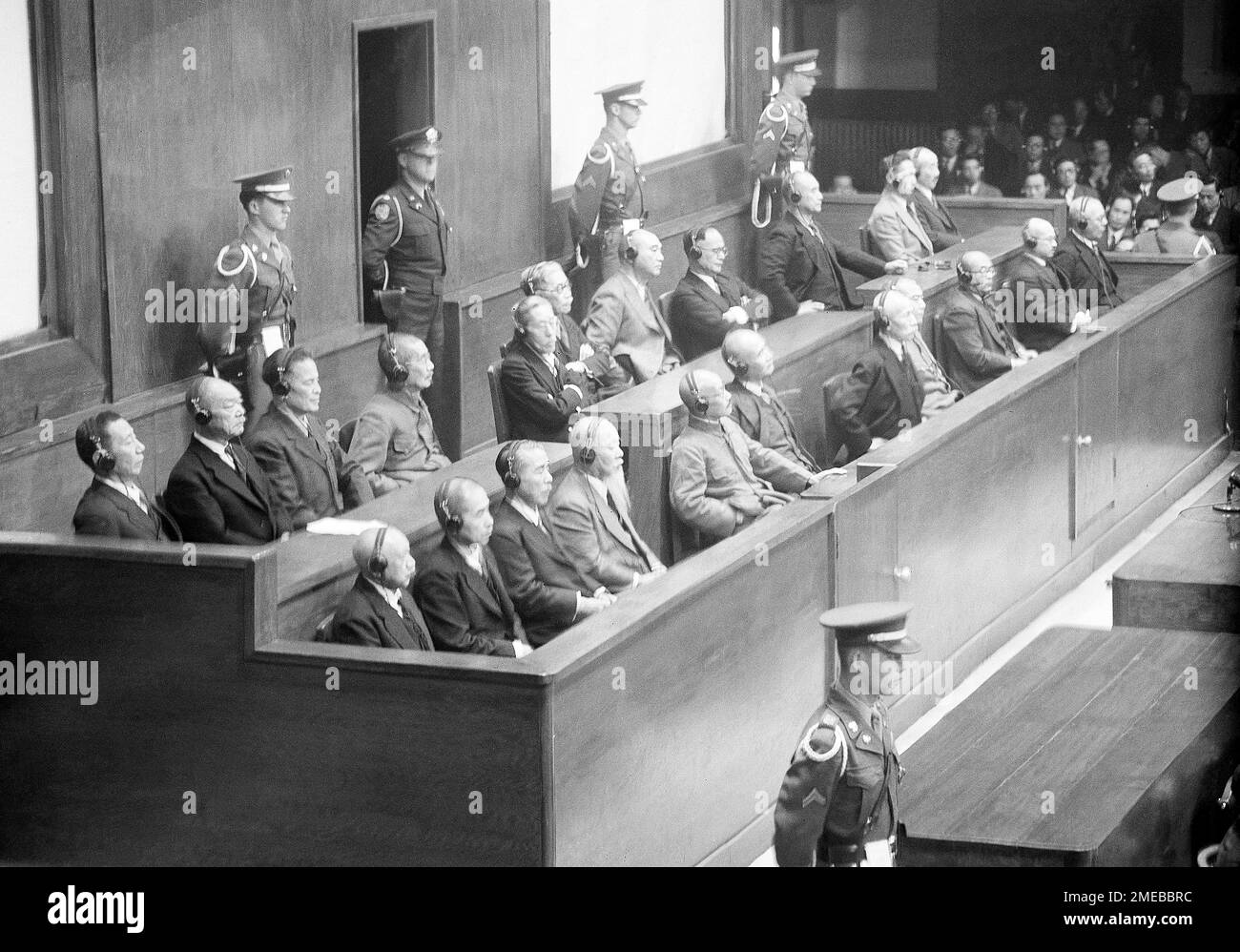 In this view from the judge's bench is the prisoners' dock and former ...