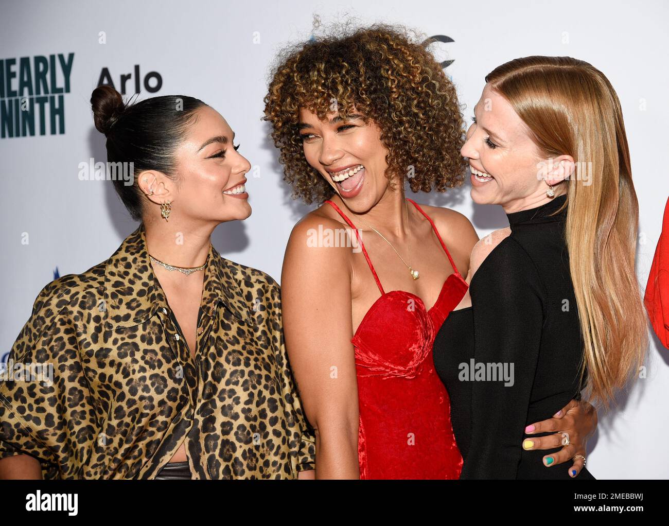 Actors Vanessa Hudgens, left, Alexandra Shipp and Leslie Stratton pose ...