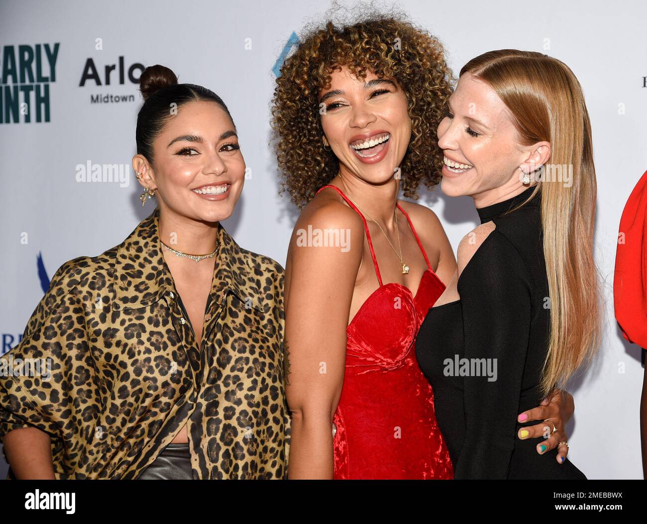 Actors Vanessa Hudgens, left, Alexandra Shipp and Leslie Stratton pose ...