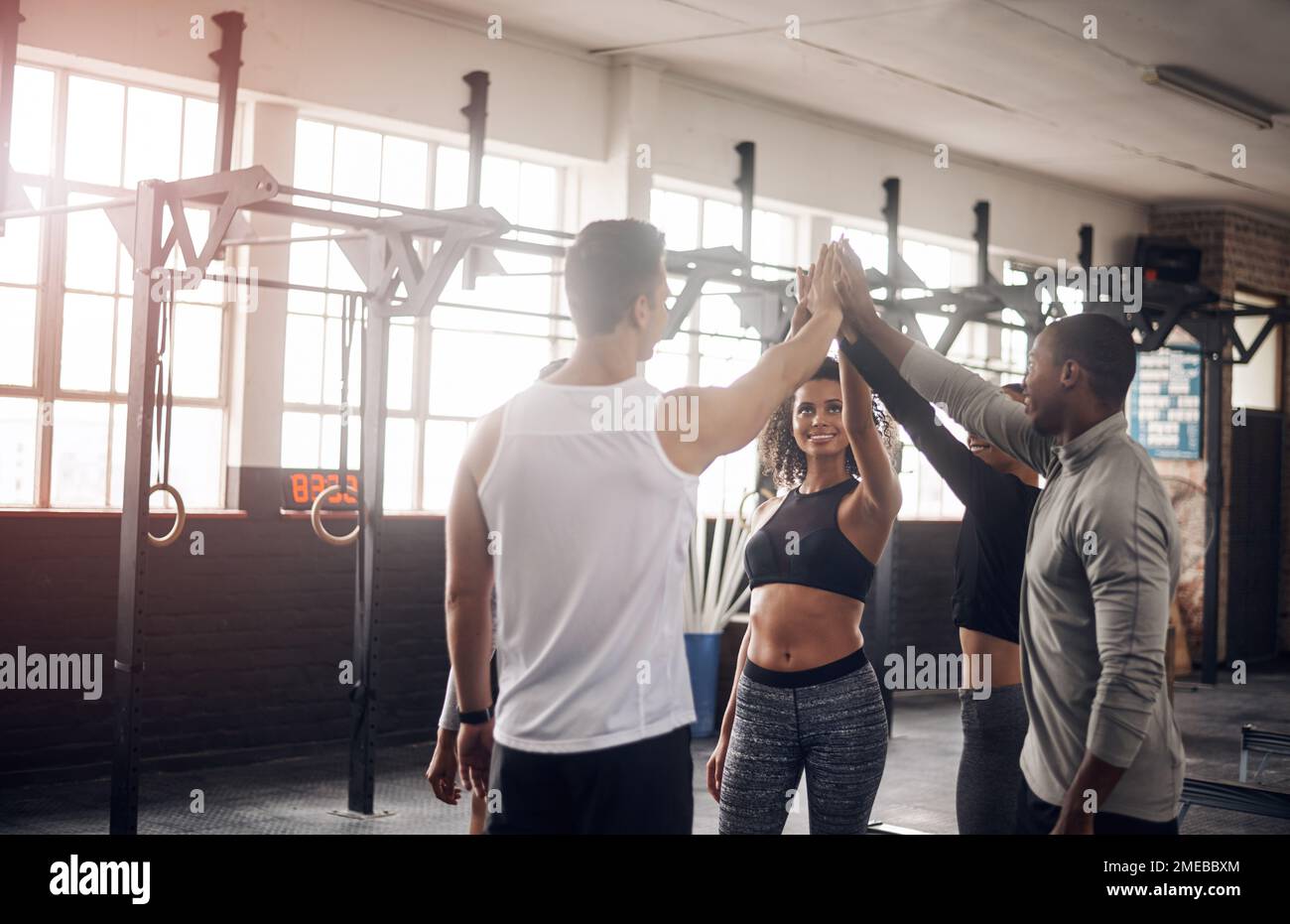 Were strongest when we stand together. a group of young people giving ...