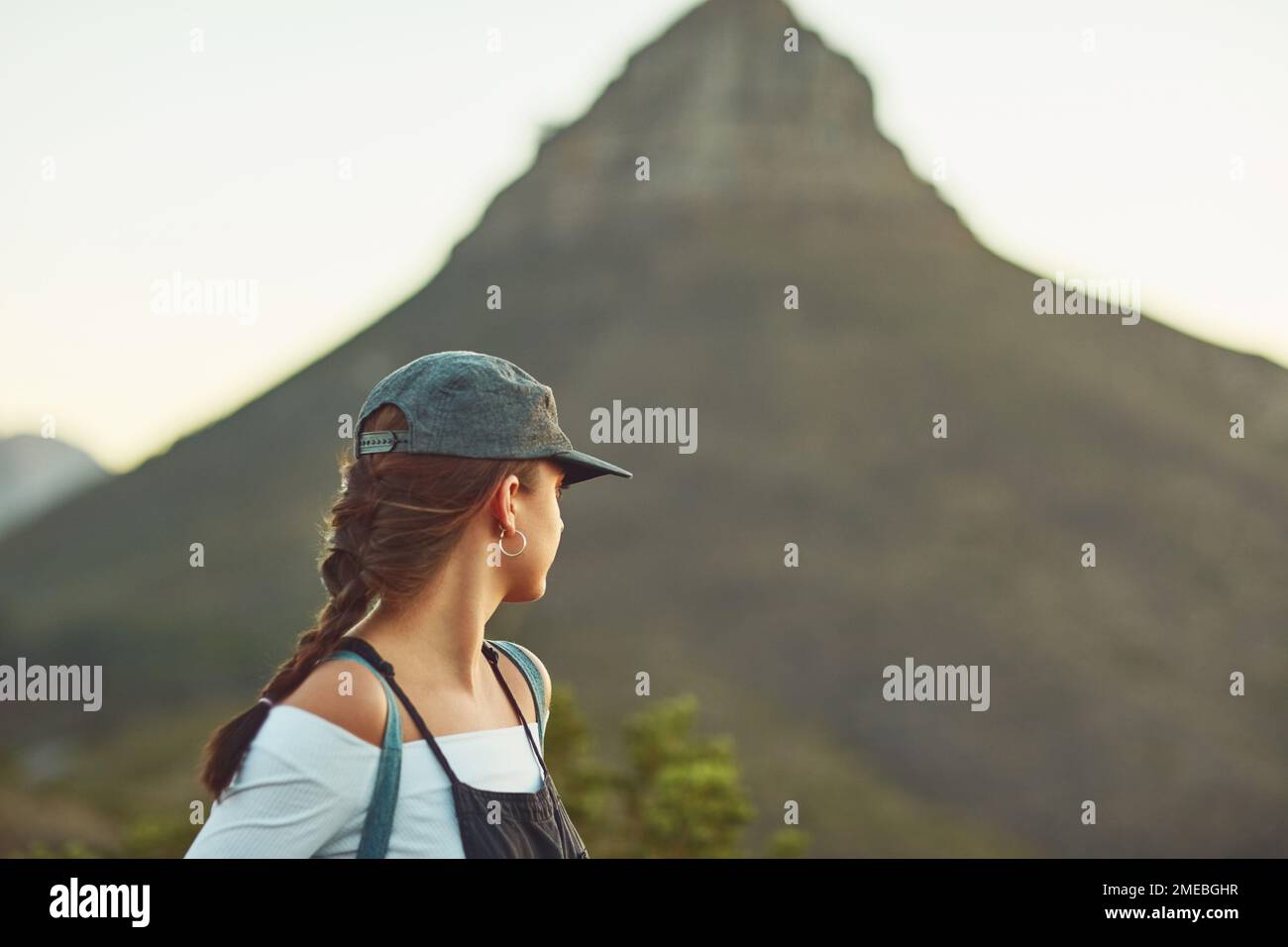 Looking back at natures beauty behind me. an unrecognizable woman ...