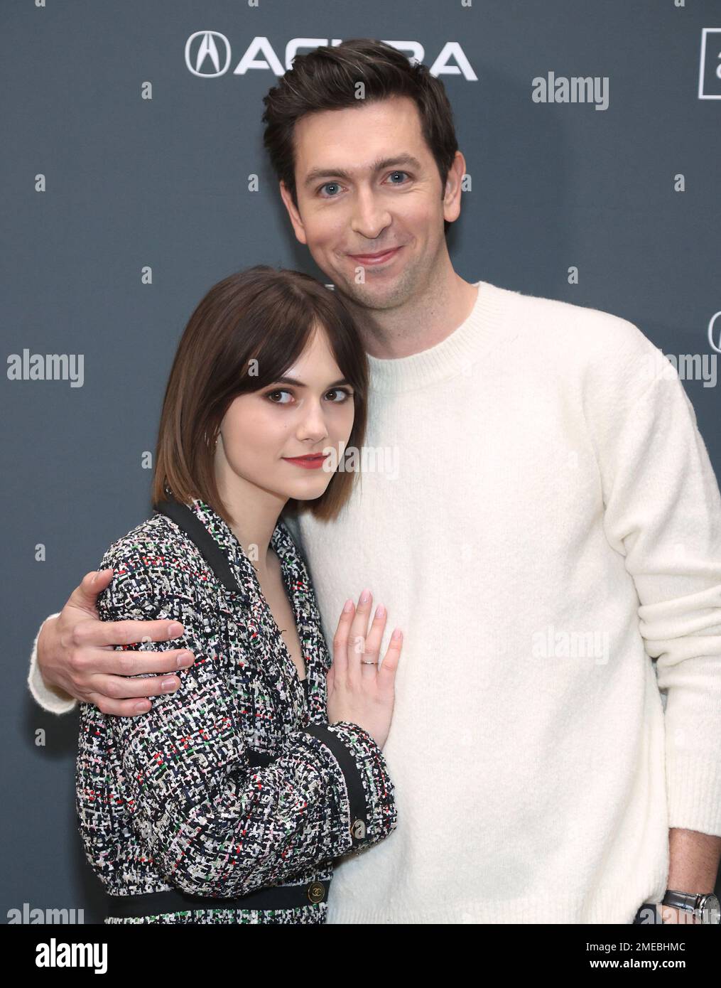 Emilia Jones and Nicholas Braun arriving to the “Cat People” premiere ...
