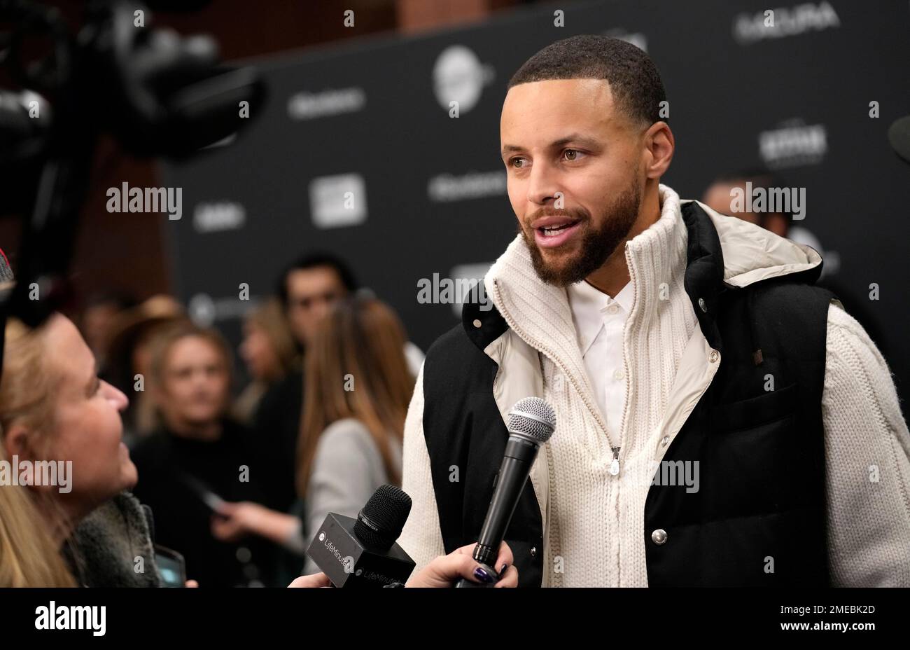 Golden State Warriors NBA basketball players Stephen Curry, the subject of the documentary film ...
