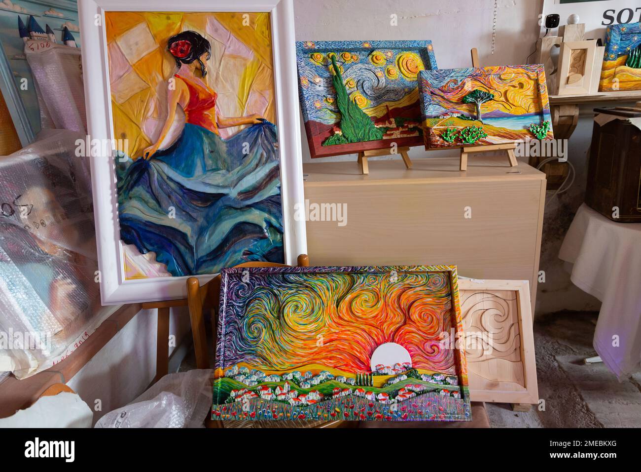 Hand sculpted and hand painted wooden art pictures made by craftsman ...