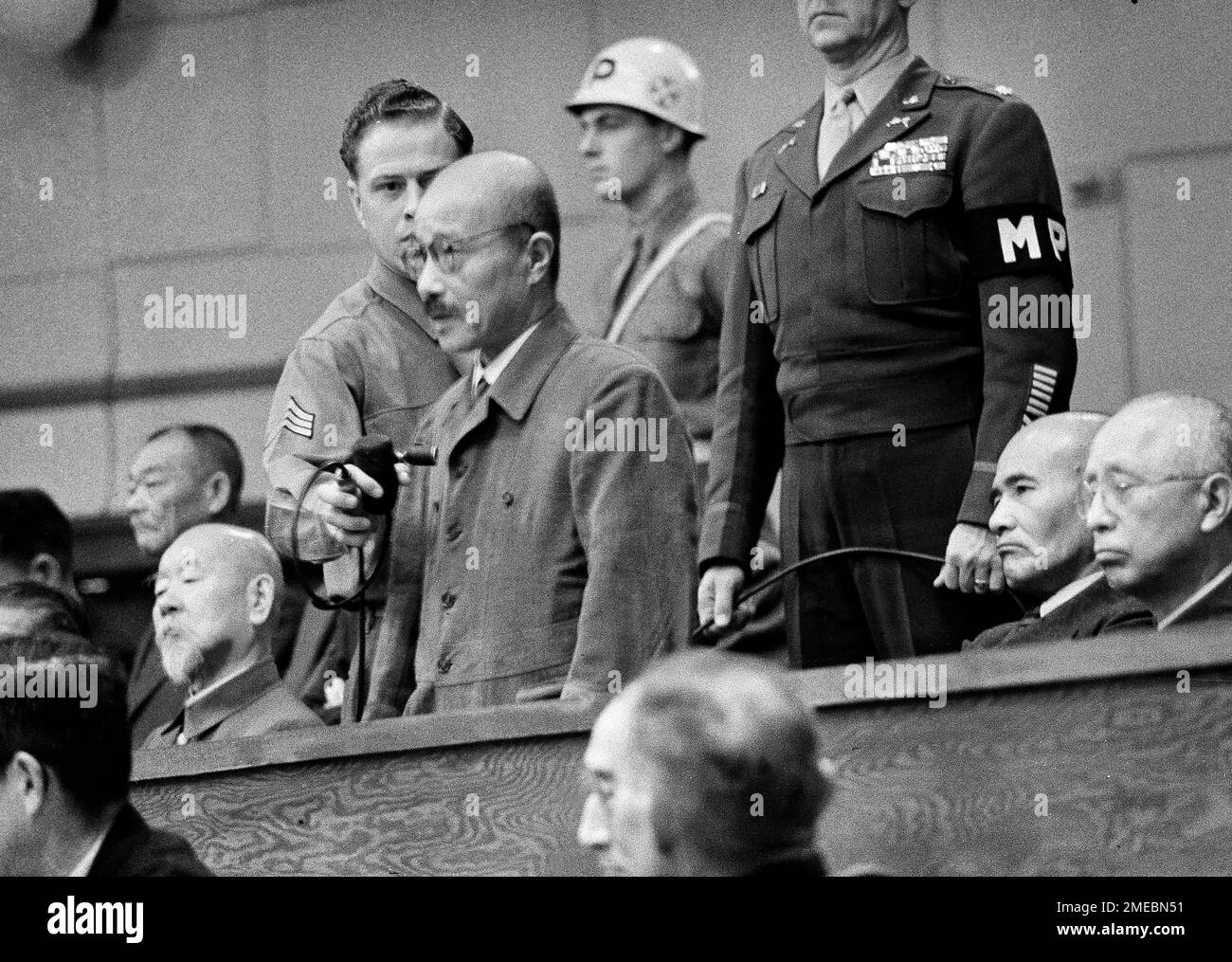 Former Japanese prime minister and military leader Hideki Tojo answers ...