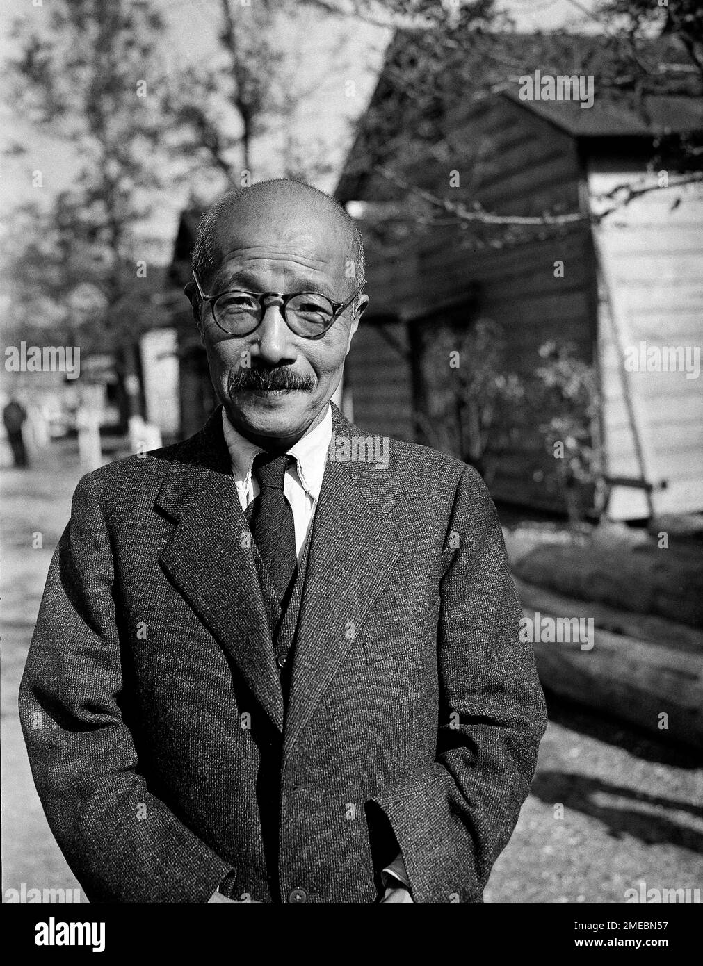 General Hideki Tojo is pictured at Omori prison camp near Tokyo where ...