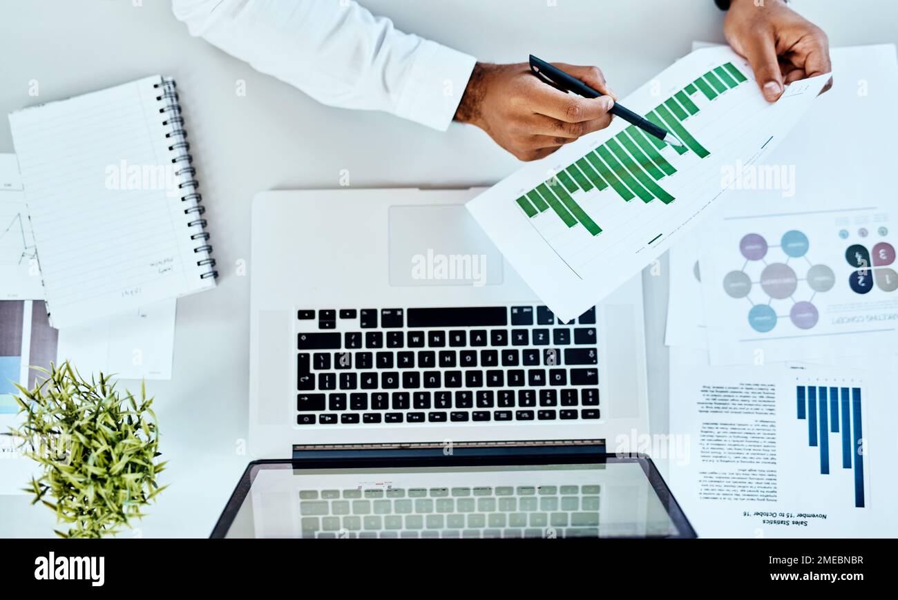 Do these charts look right. High angle shot of an unrecognizable ...