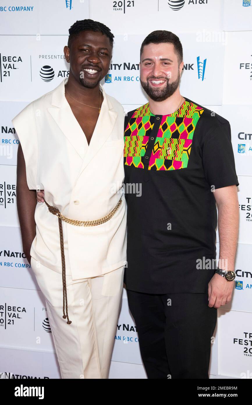 Edafe Okporo, left, and Nick Giglio attend the screening for "Legend of ...