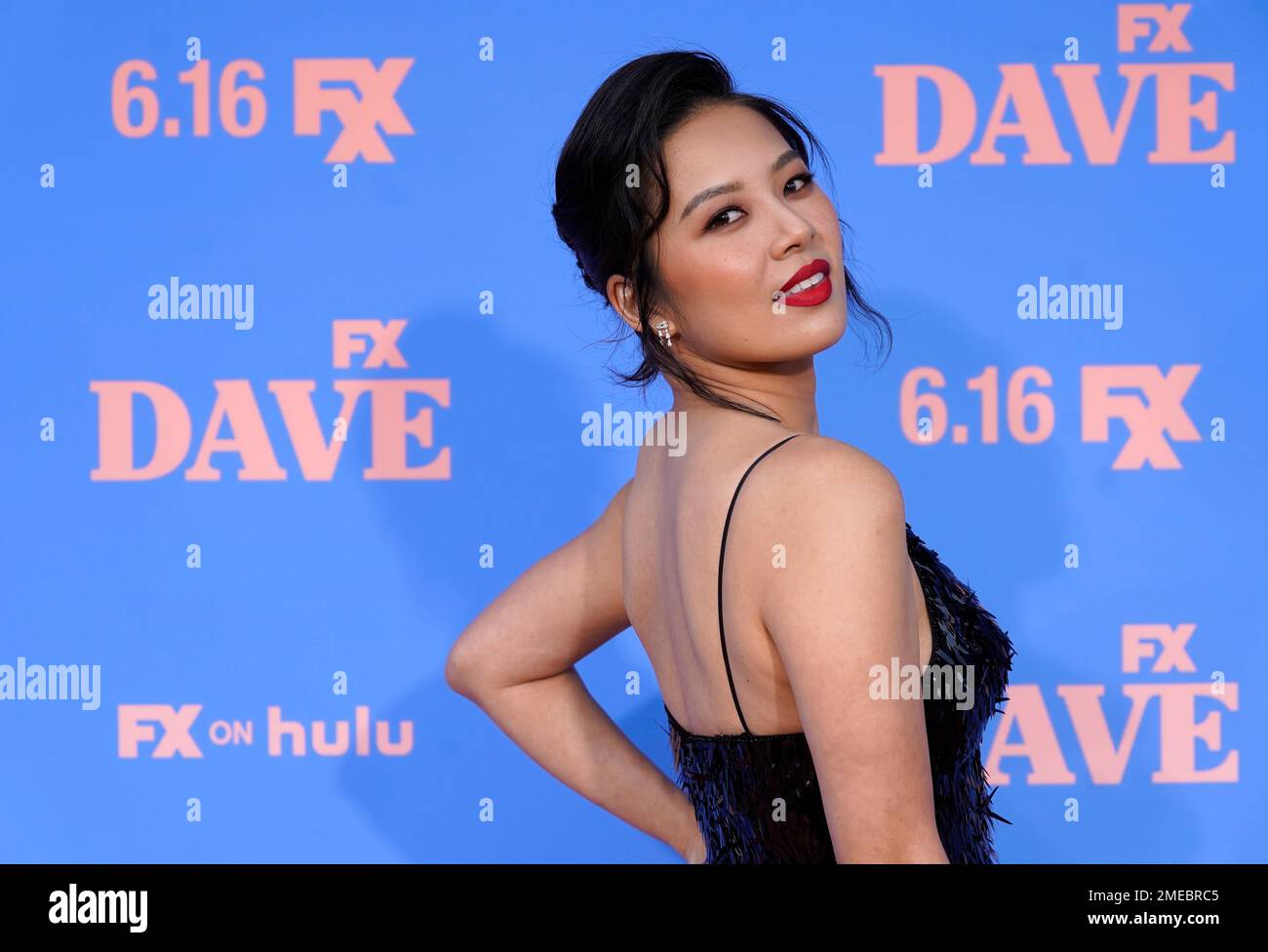 Christine Ko, a cast member in the FXX series "Dave," turns back for ...