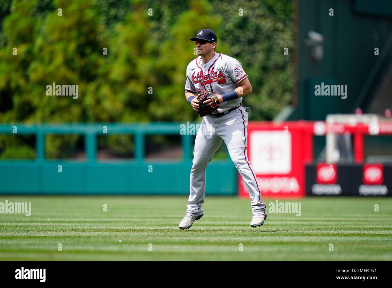 Atlanta Braves' Austin Riley plays during a baseball game against the ...
