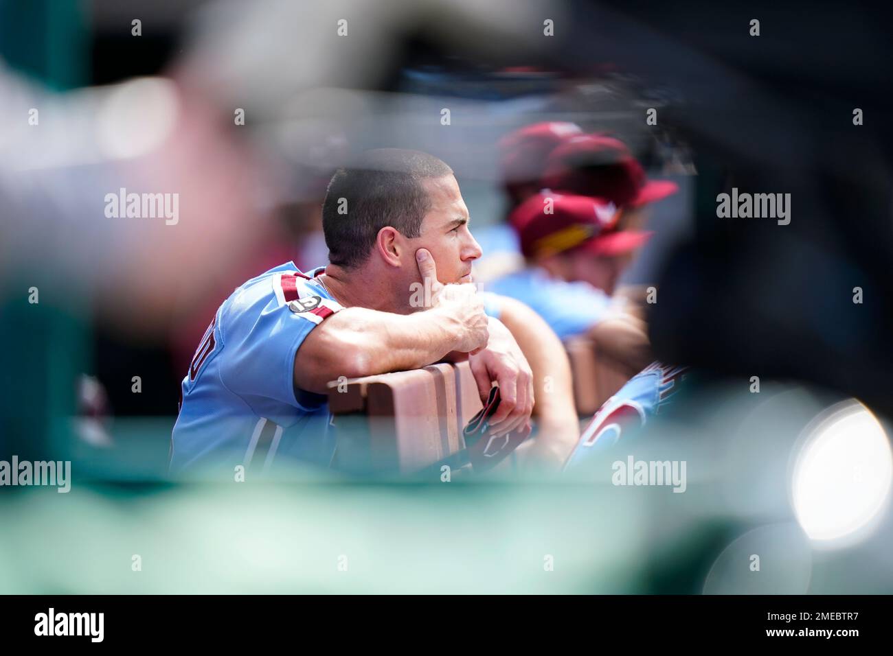 Philadelphia Phillies' J.T. Realmuto plays during a baseball game ...