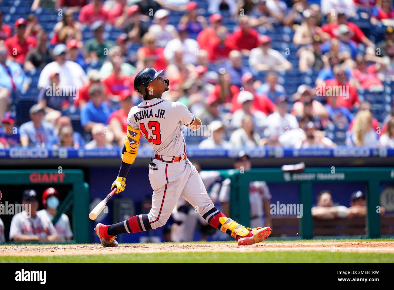 Atlanta Braves' Ronald Acuna Jr. plays during a baseball game against ...