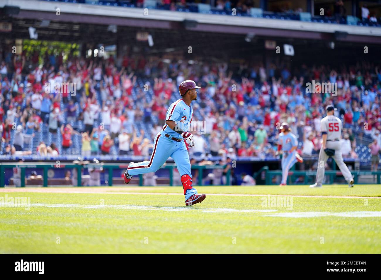 Philadelphia Phillies' Jean Segura plays during a baseball game against ...
