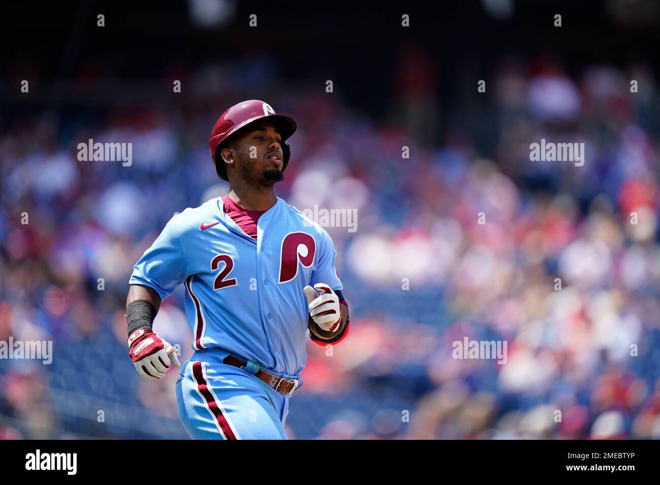 Philadelphia Phillies' Jean Segura plays during a baseball game against ...
